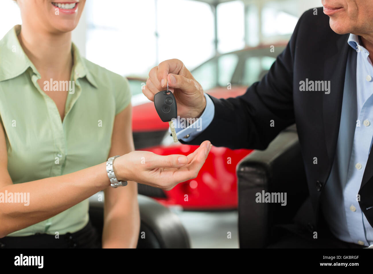 Woman car keys workshop hi-res stock photography and images - Alamy
