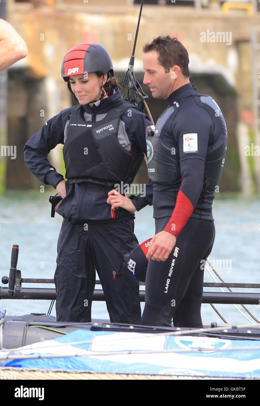 Kate Middleton and Sir Ben Ainslie go on a training trip on the T1 ...