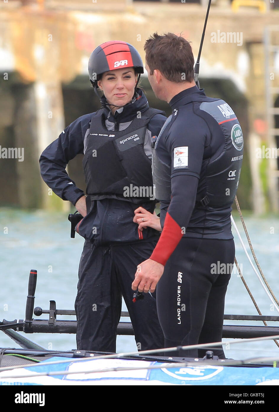 Kate Middleton and Sir Ben Ainslie go on a training trip on the T1 ...