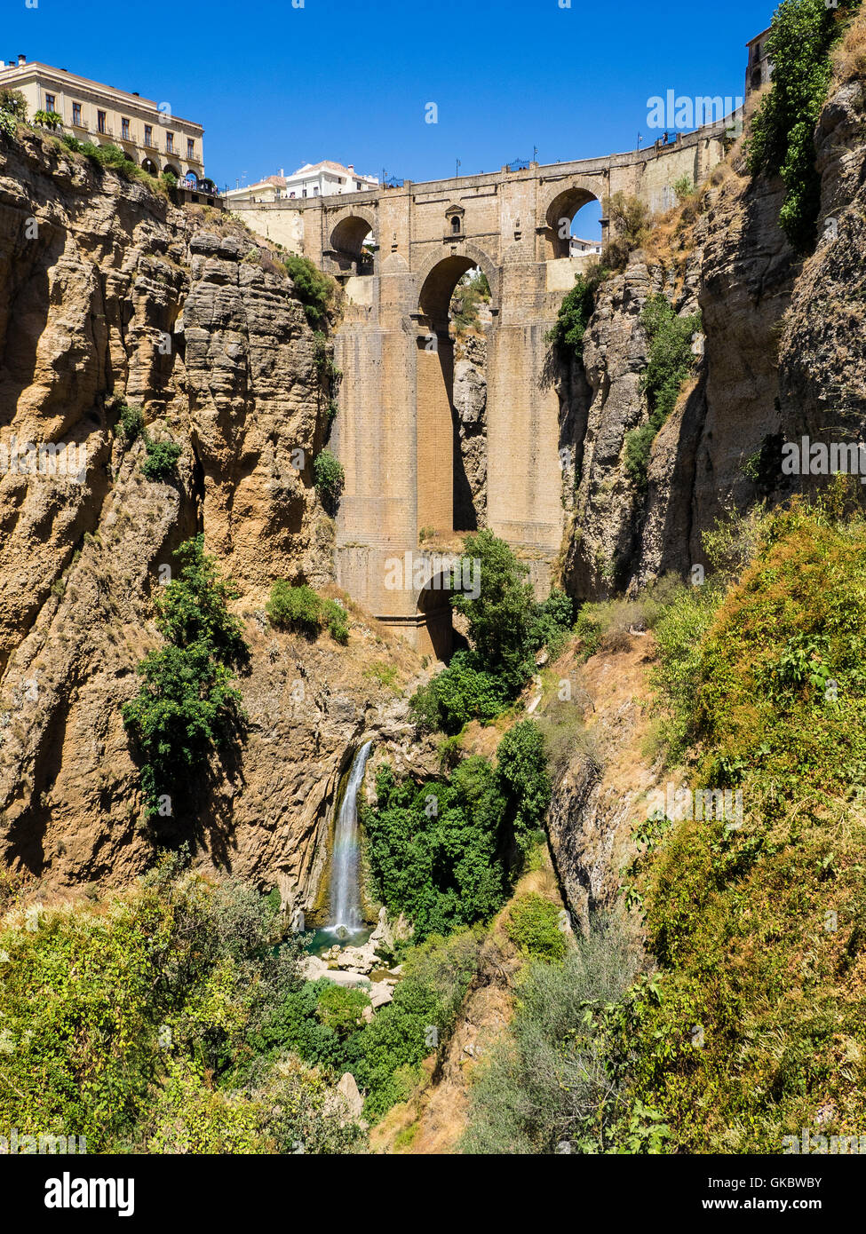 New Bridge (Puente Nuevo) Ronda, Spain. The Puente Nuevo is the newest and largest of three ...