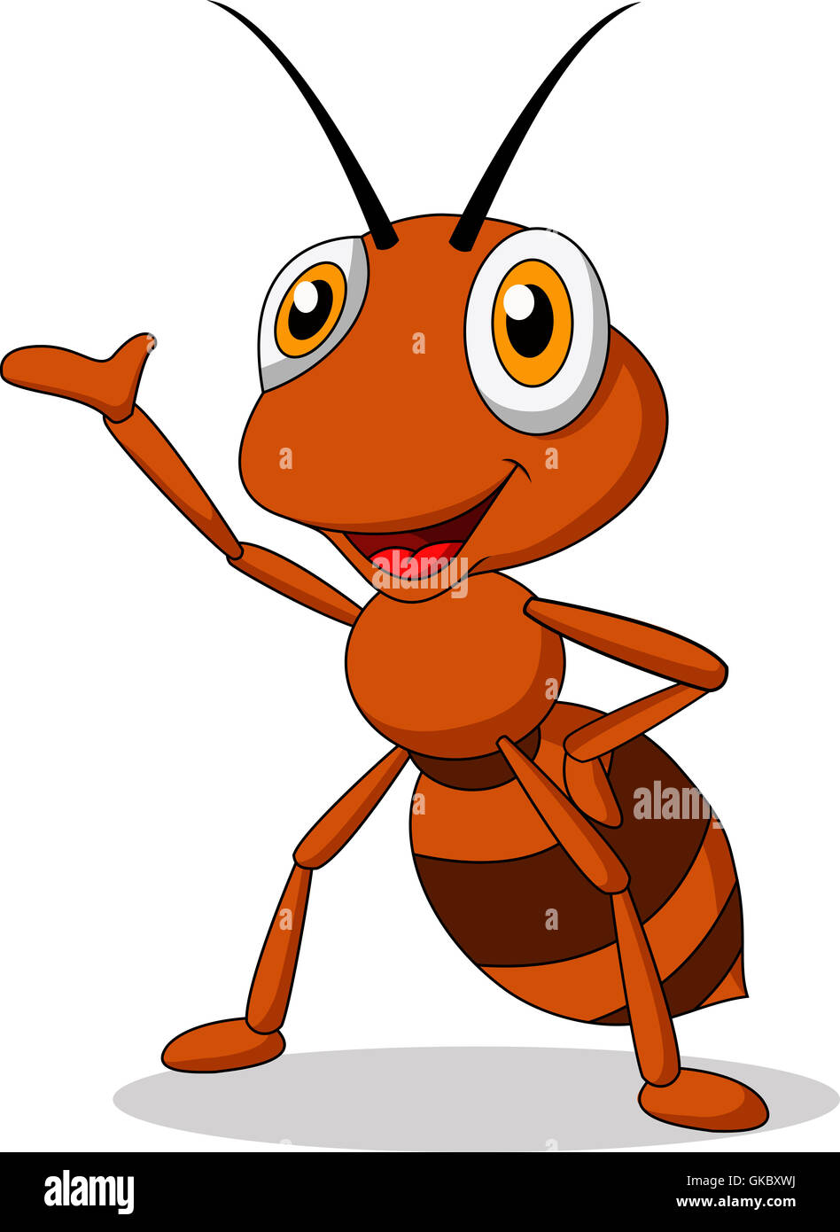 Happy cartoon red ant standing hi-res stock photography and images - Alamy