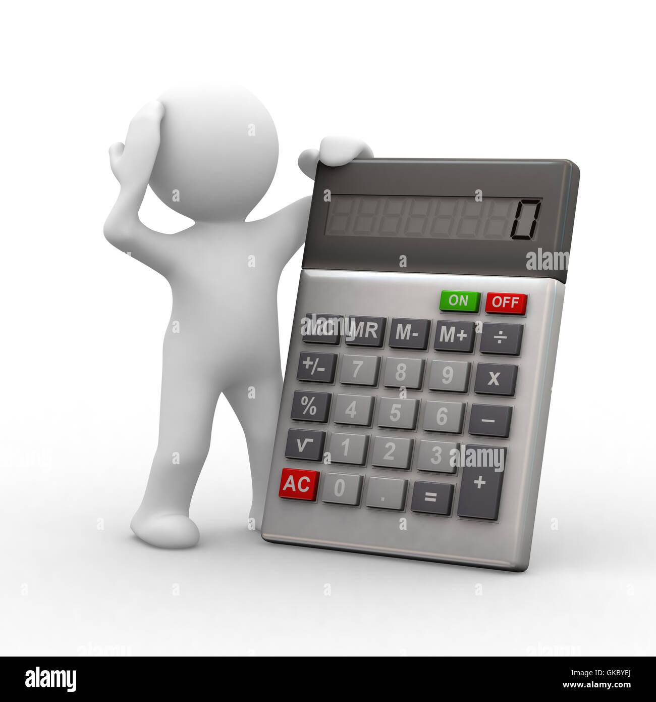calculator human human being Stock Photo - Alamy
