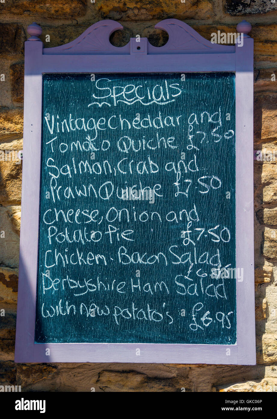 Traditional Cafe Menu Board, close-up Stock Photo - Alamy