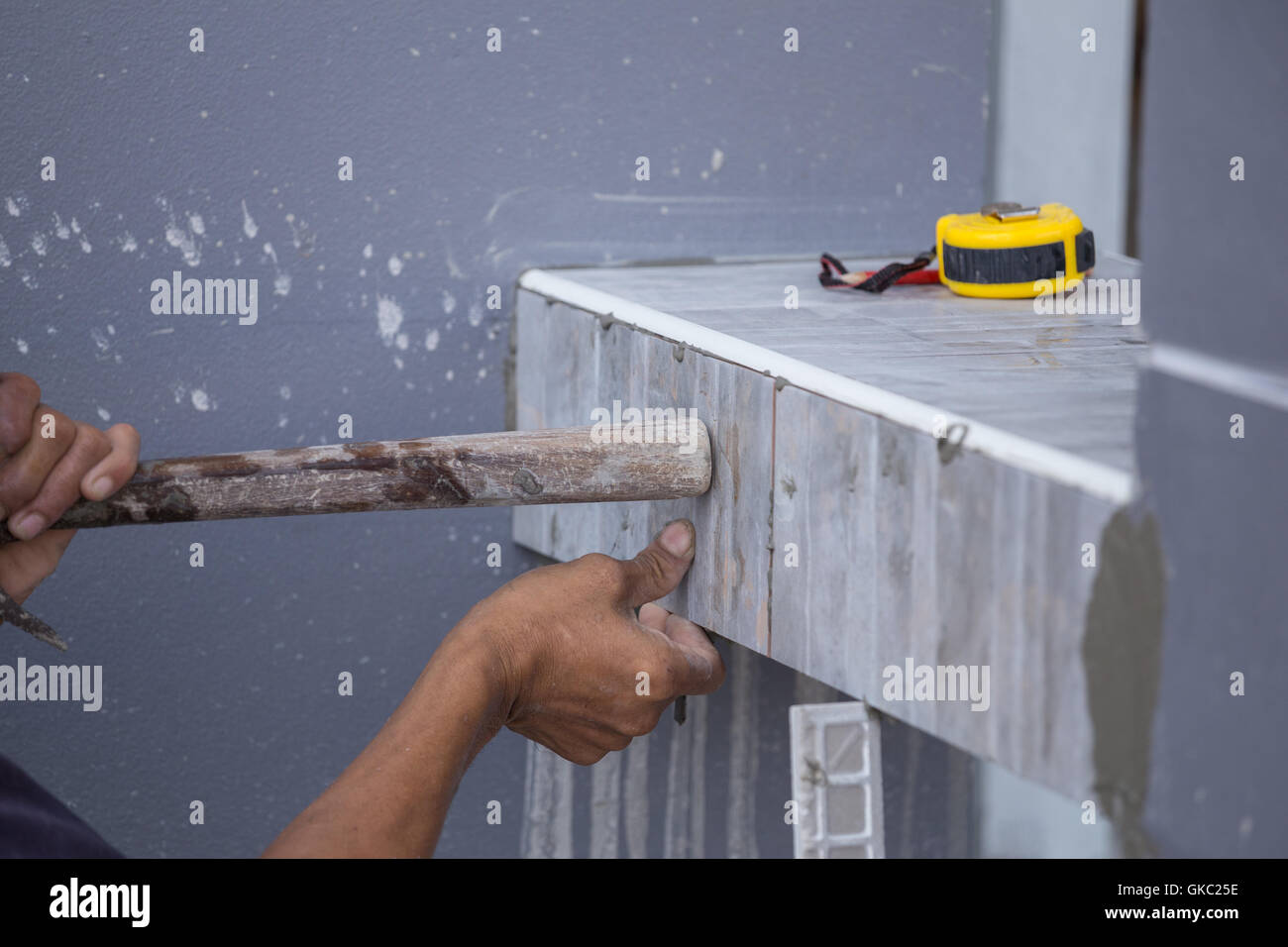 Tile installation hi-res stock photography and images - Alamy