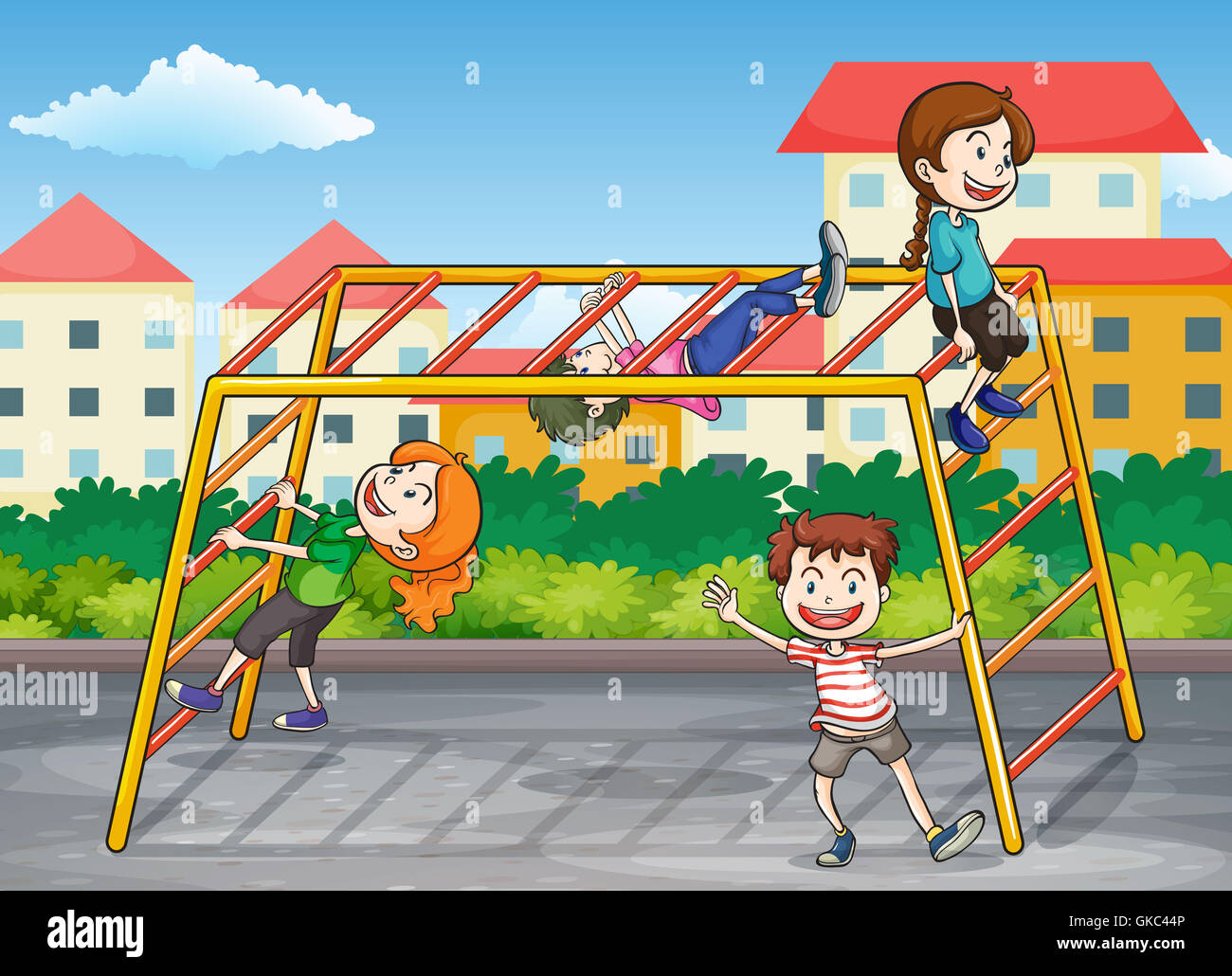 Cartoon Monkey Bars