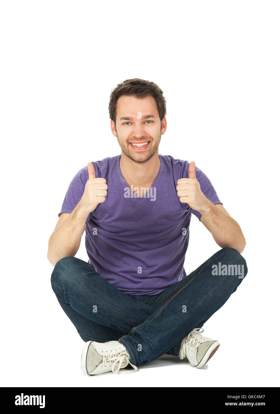 Laughing man looking young Cut Out Stock Images & Pictures - Alamy
