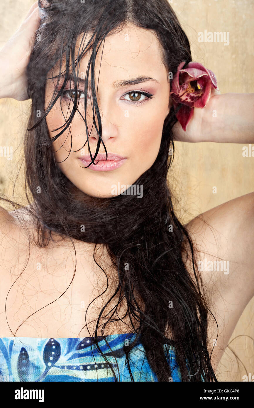 woman wet moist Stock Photo - Alamy