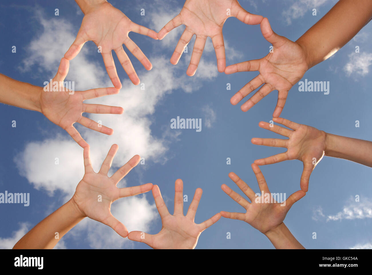 hand hands chain Stock Photo - Alamy