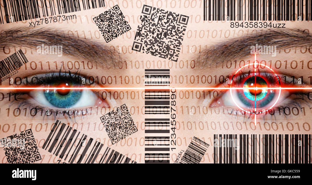privacy - barcode facebook Stock Photo - Alamy