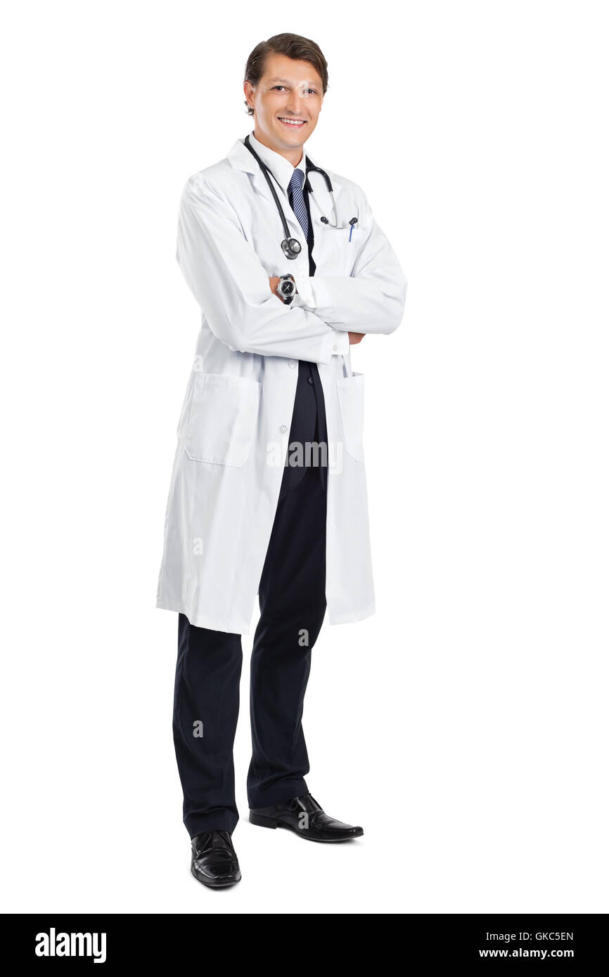 Friendly young male doctor Cut Out Stock Images & Pictures - Alamy