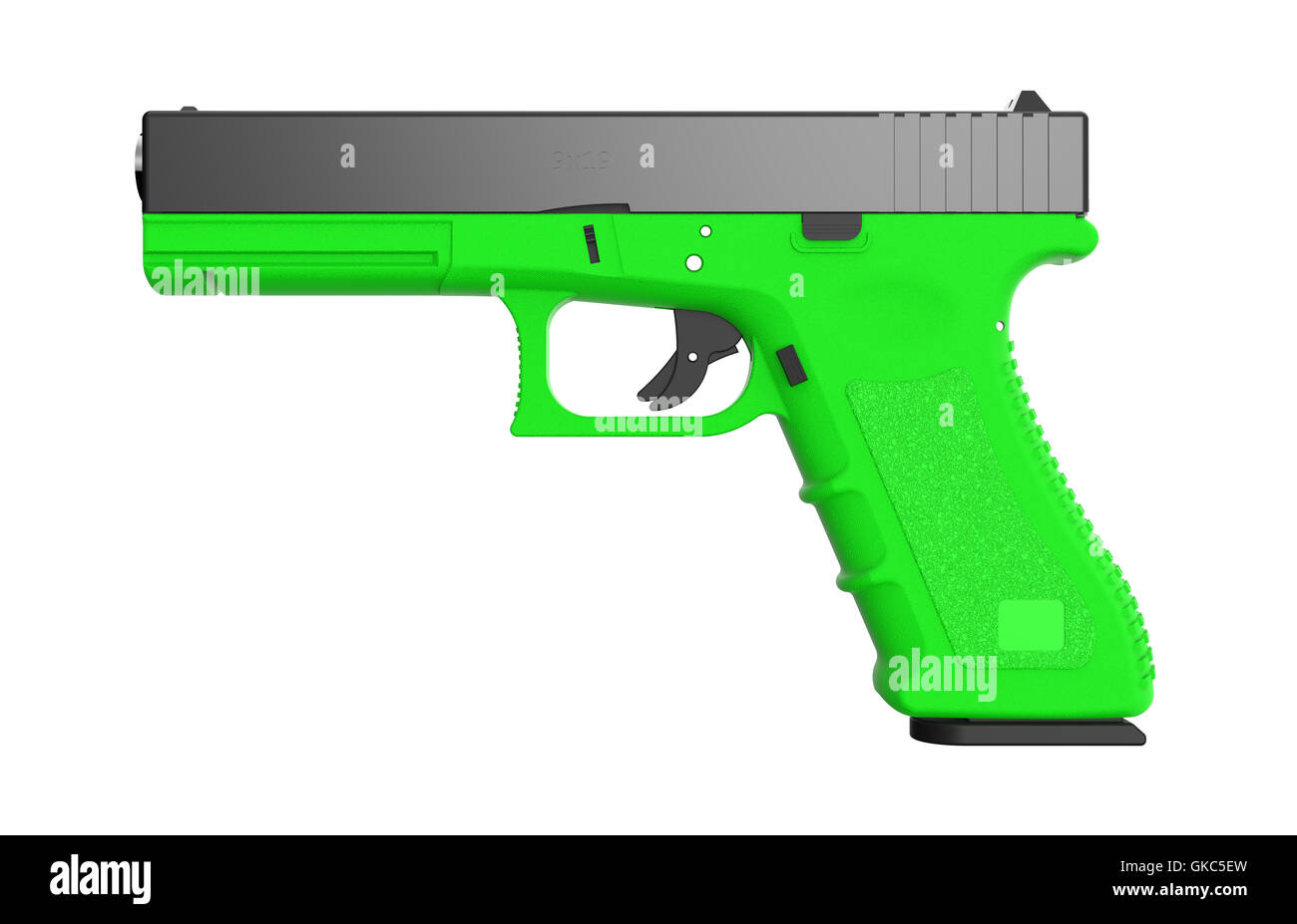 Lime Green Handgun