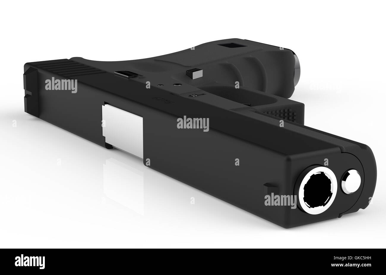 Isolated pistol on white background. 3D render Stock Photo - Alamy