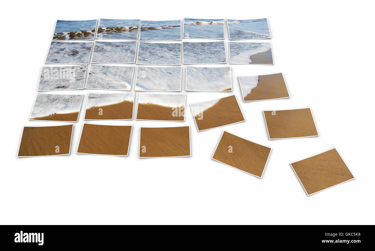 Sea sandy beach waves Cut Out Stock Images & Pictures - Alamy