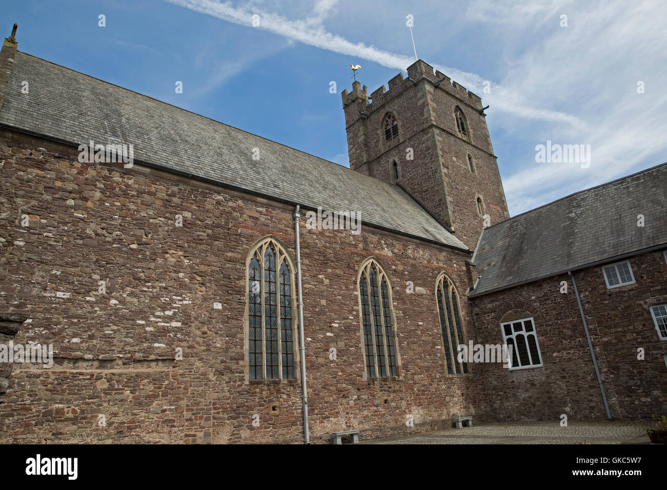 ST MARY'S PRIORY in Abergavenny Wales Stock Photo - Alamy
