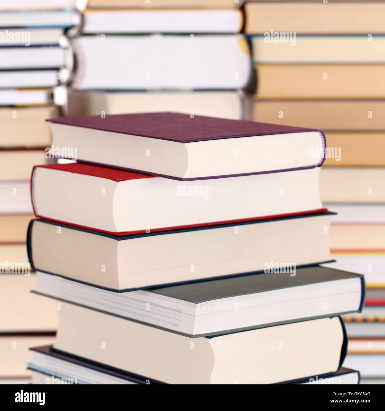 books on a pile Stock Photo - Alamy