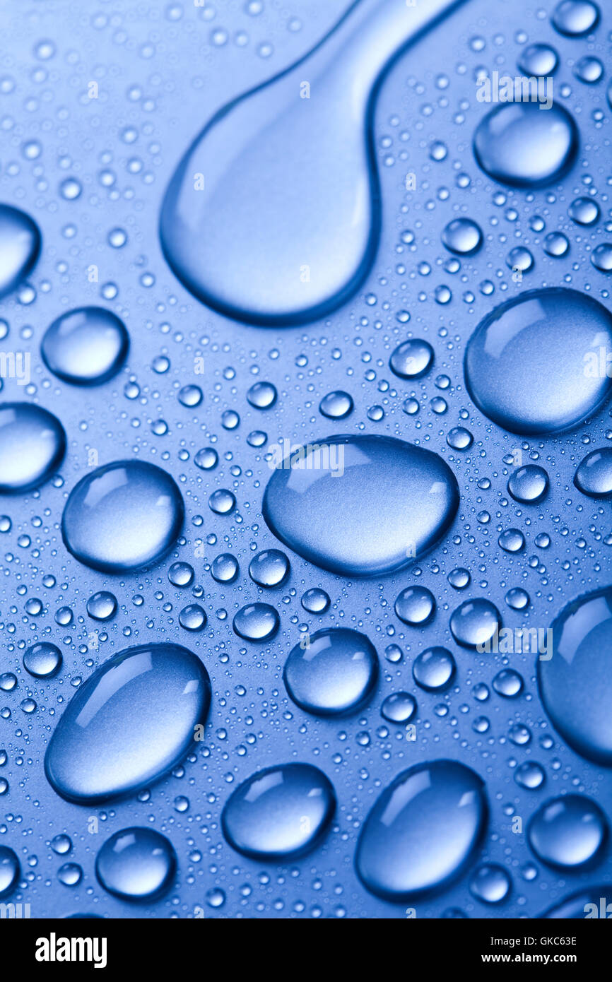 blue wet water drop Stock Photo - Alamy
