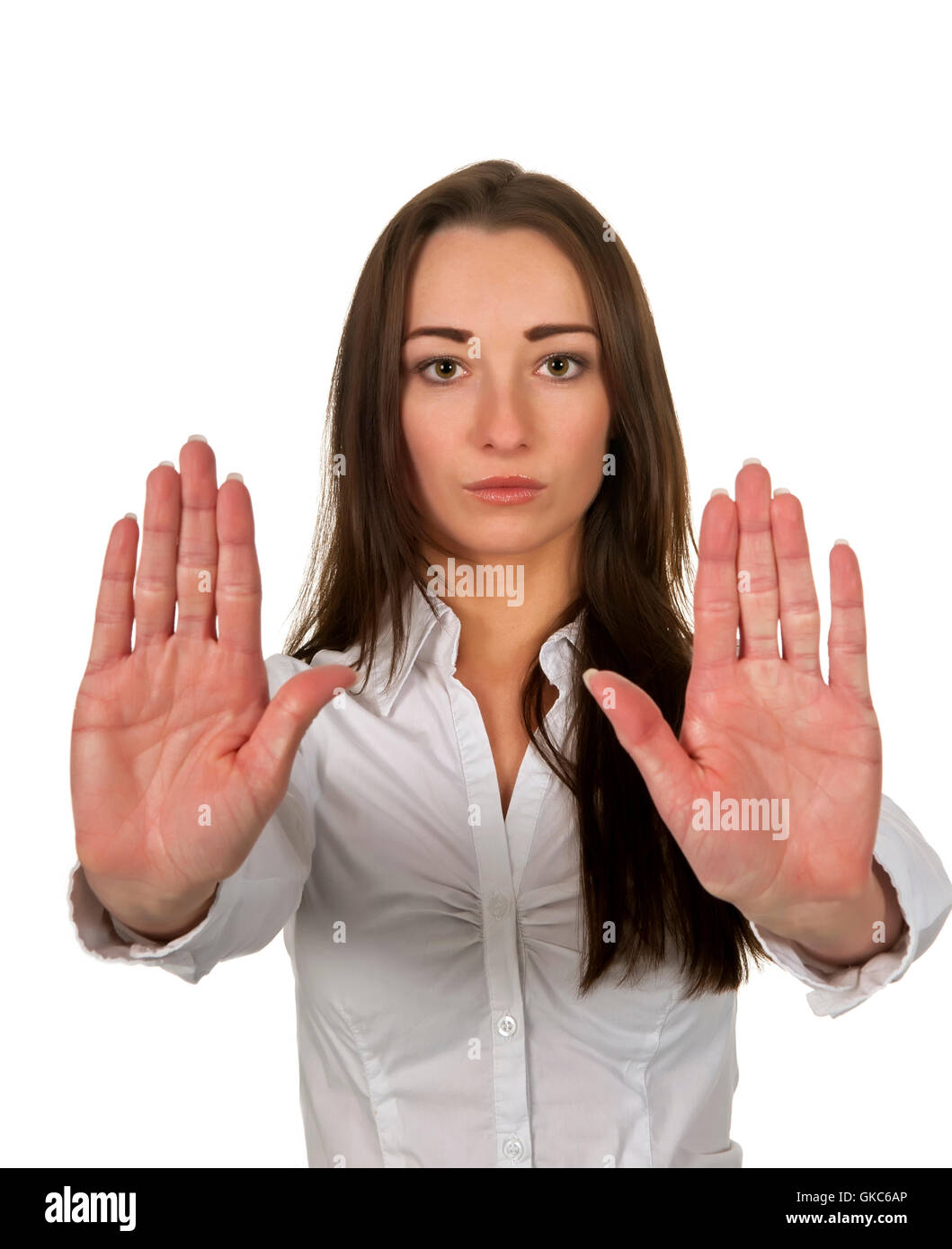 Woman hand refusal refuse reject hi-res stock photography and images ...