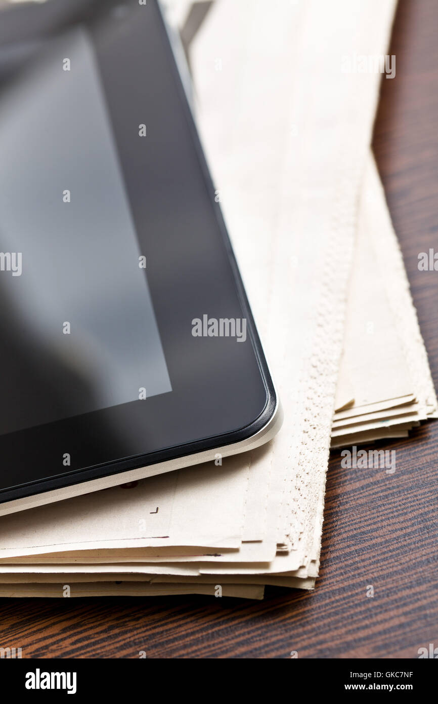 telephone phone newspaper Stock Photo - Alamy