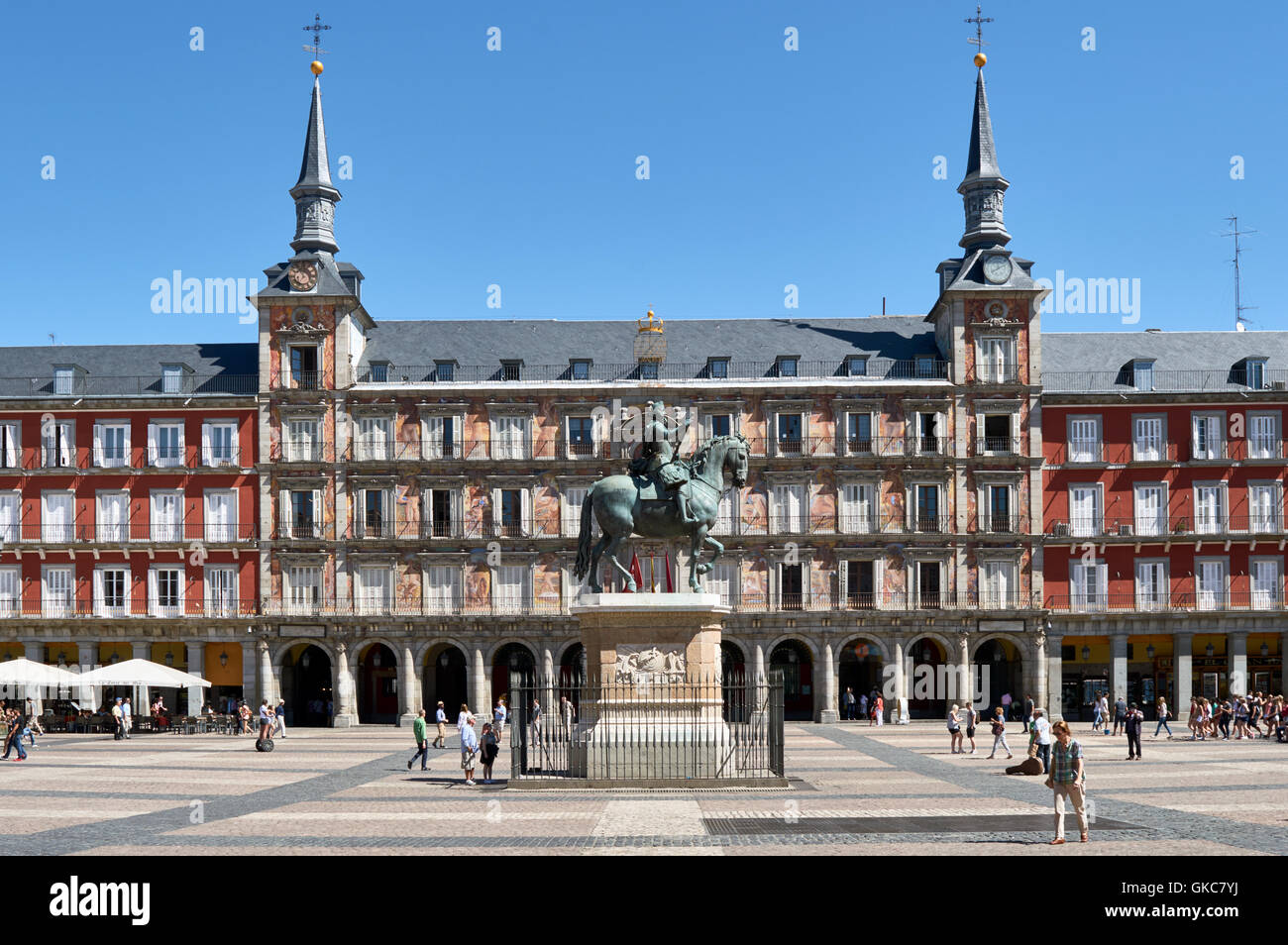 Bronze Statue of King Philip III in Plaza Mayor (Main Square), Madrid ...