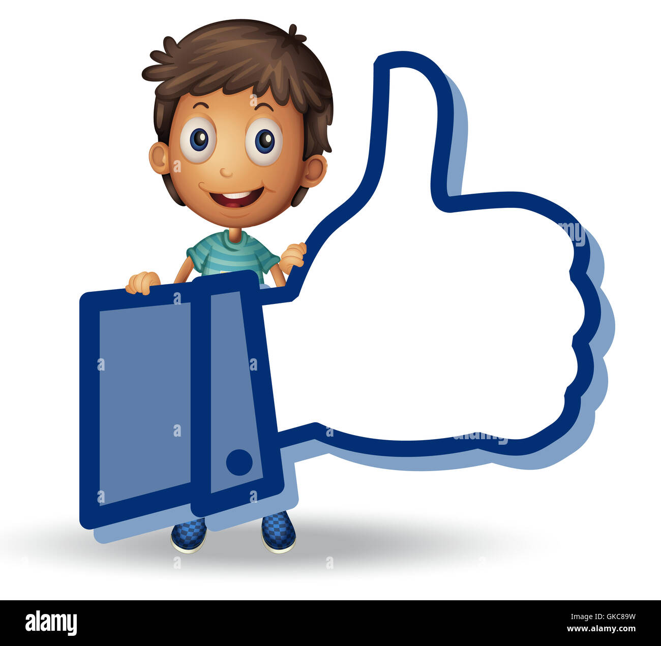 Boy cartoon image thumbs up hi-res stock photography and images - Alamy