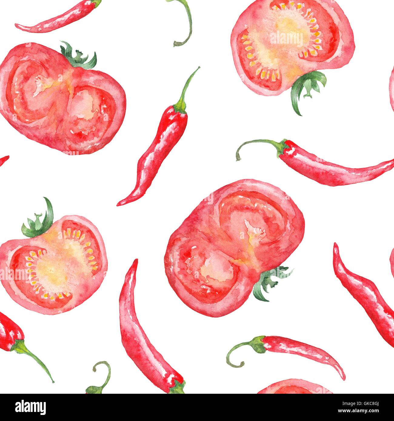 Seamless pattern natural vegetables Cut Out Stock Images & Pictures - Alamy