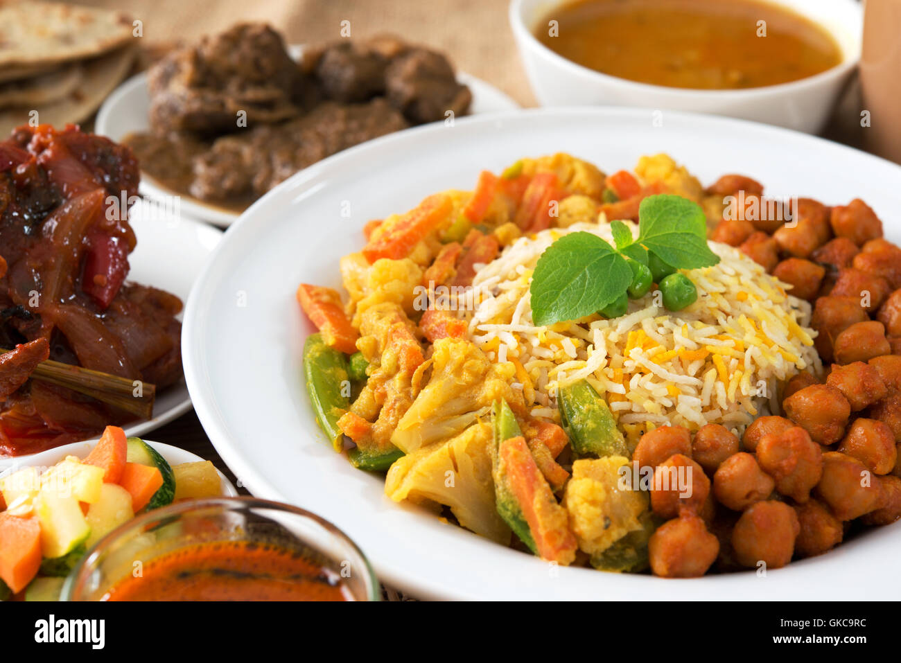 Malaysian food plate restaurant hi-res stock photography and images - Alamy