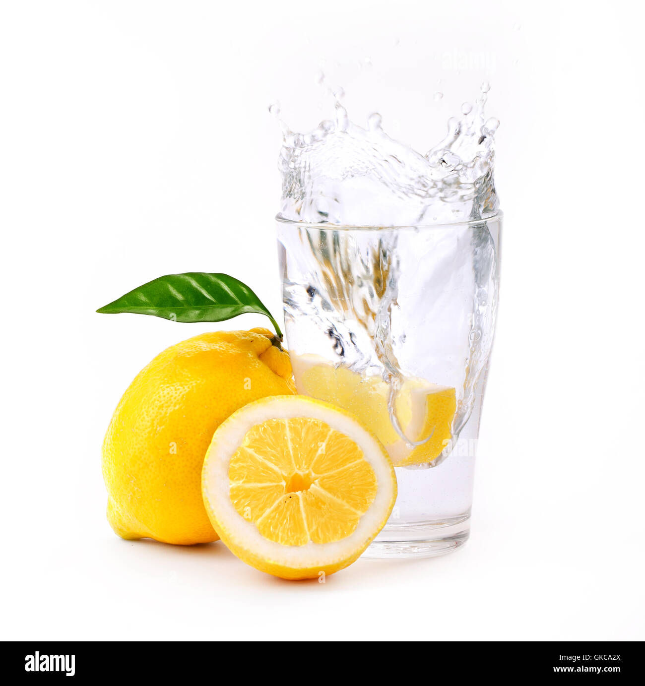 Refreshing glass water Cut Out Stock Images & Pictures - Alamy