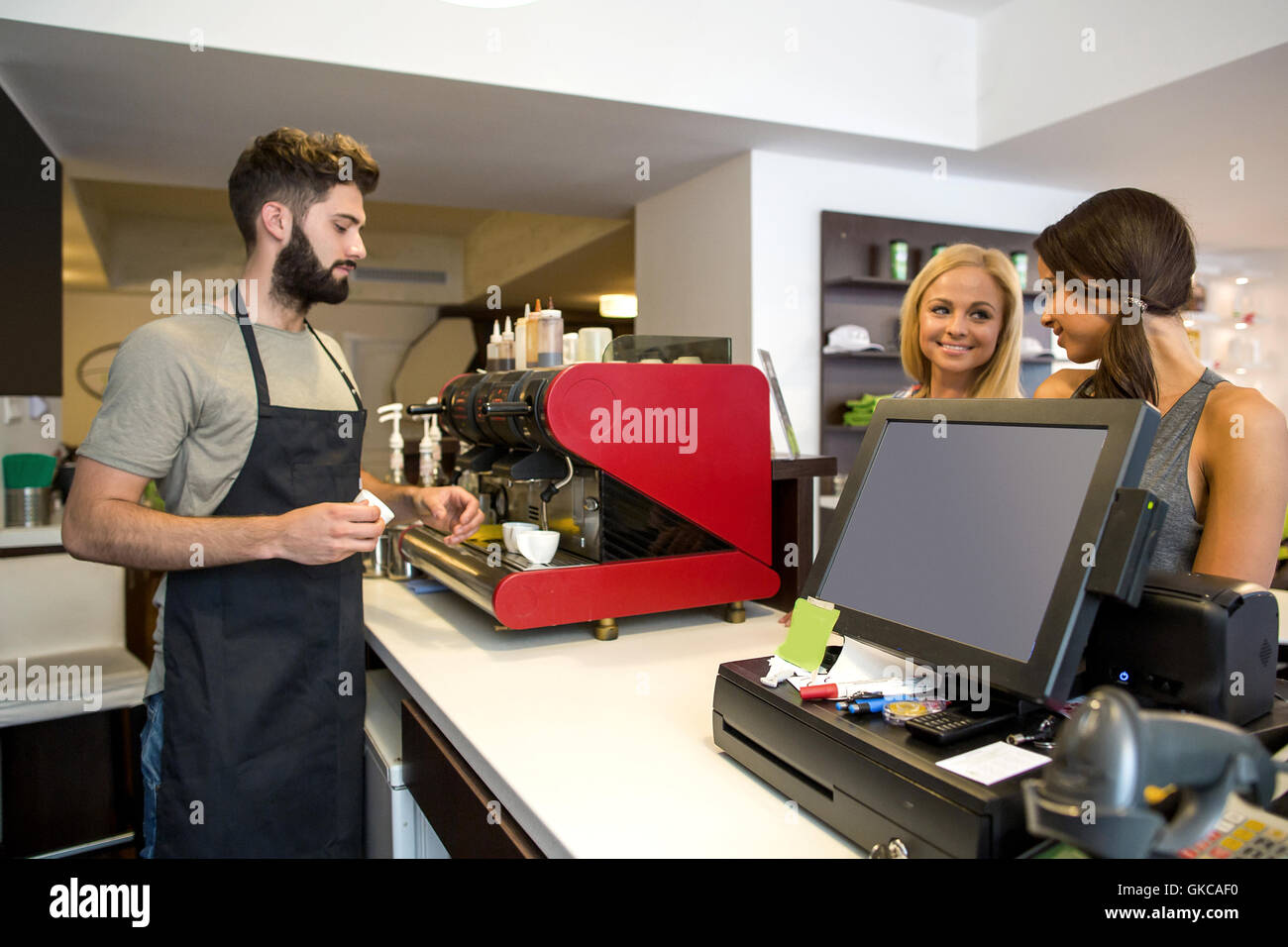 Female customer ordering from coffee hi-res stock photography and ...
