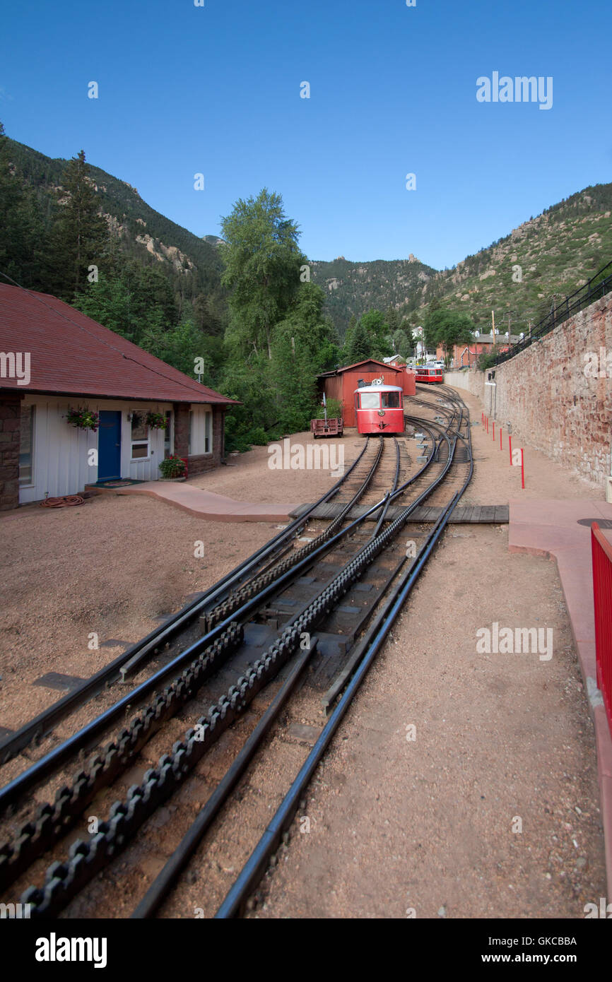 Pikes Peak Cog Railway Train Stock Photos & Pikes Peak Cog Railway ...