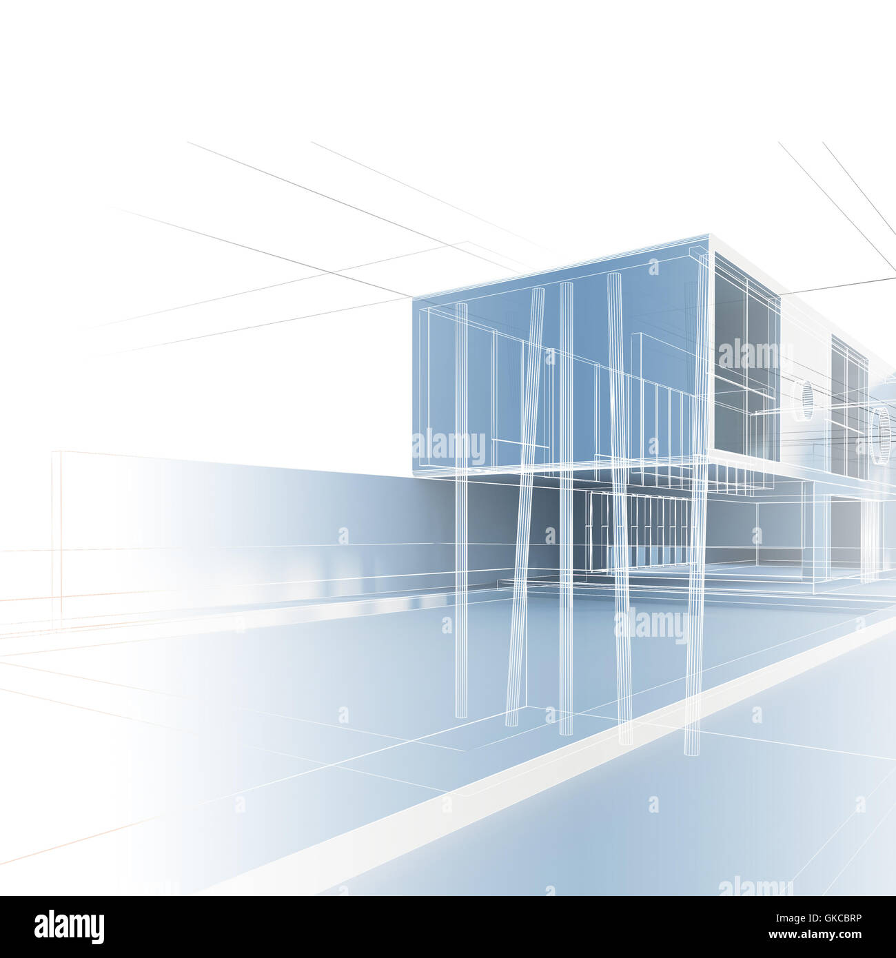 blue house building Stock Photo - Alamy