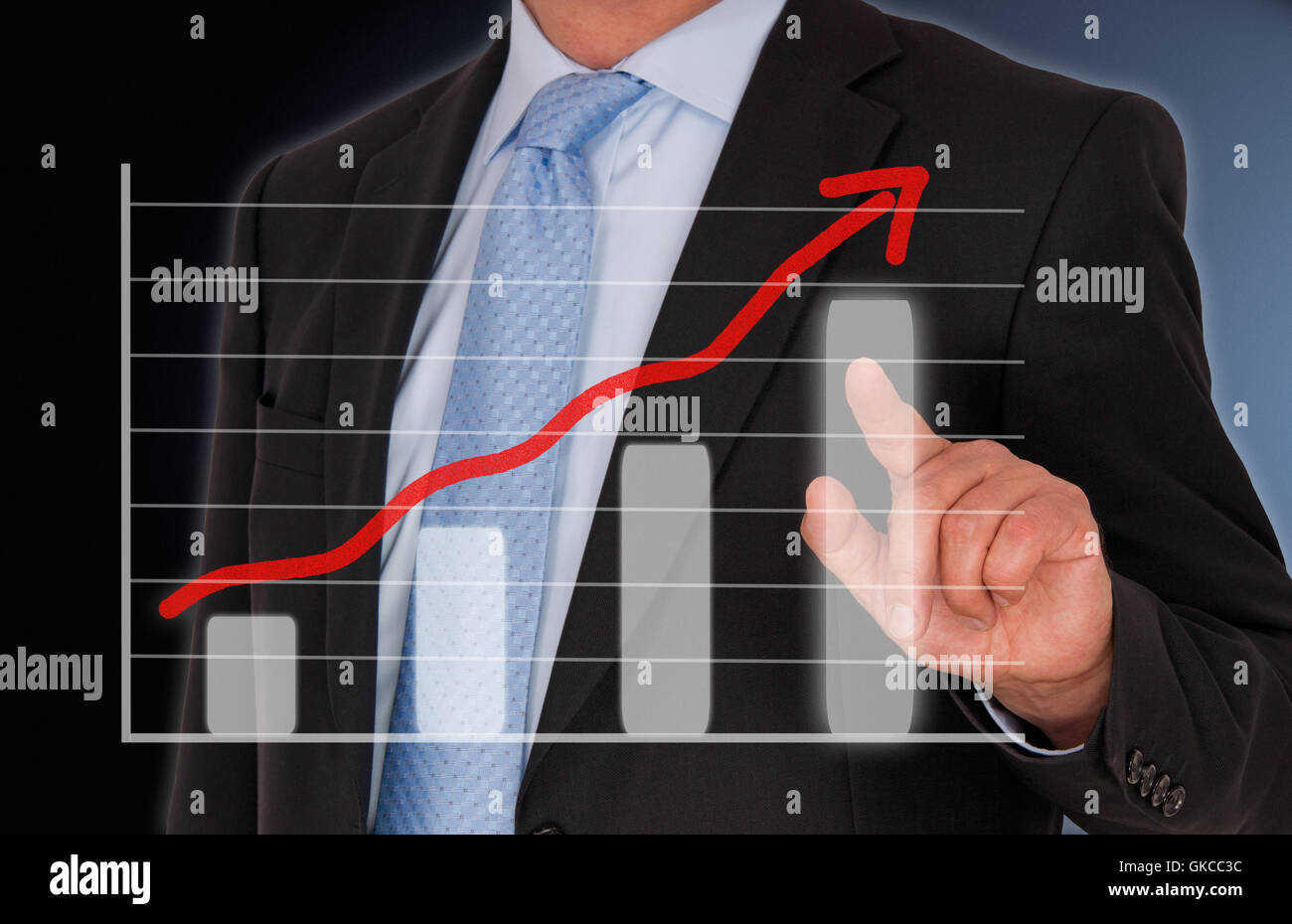 man with business chart Stock Photo - Alamy