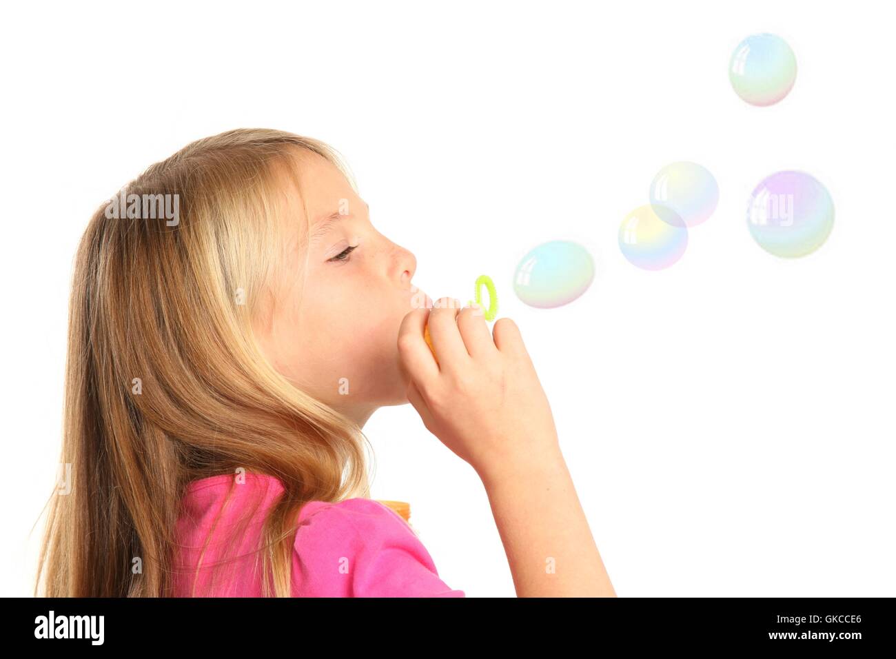 Child blowing bubbles isolated hi-res stock photography and images - Alamy