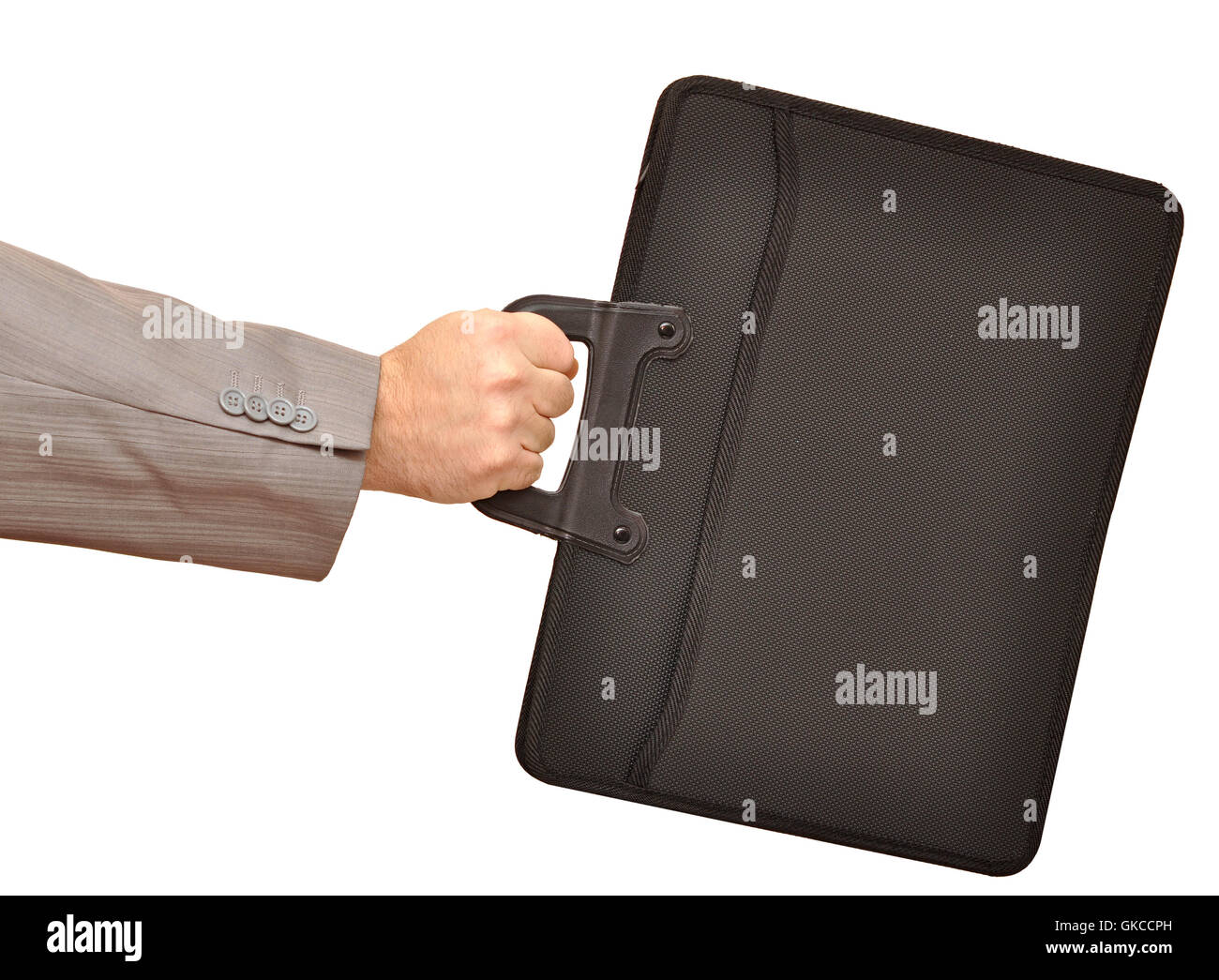businessman hand holding with briefcase Stock Photo - Alamy