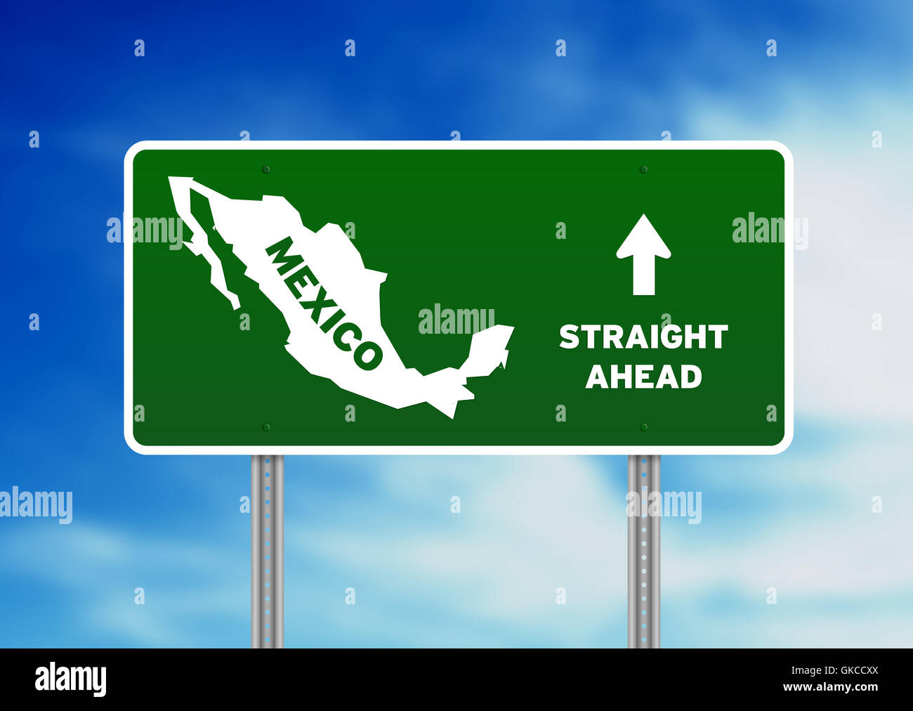 Mexico Highway Sign Stock Photo - Alamy