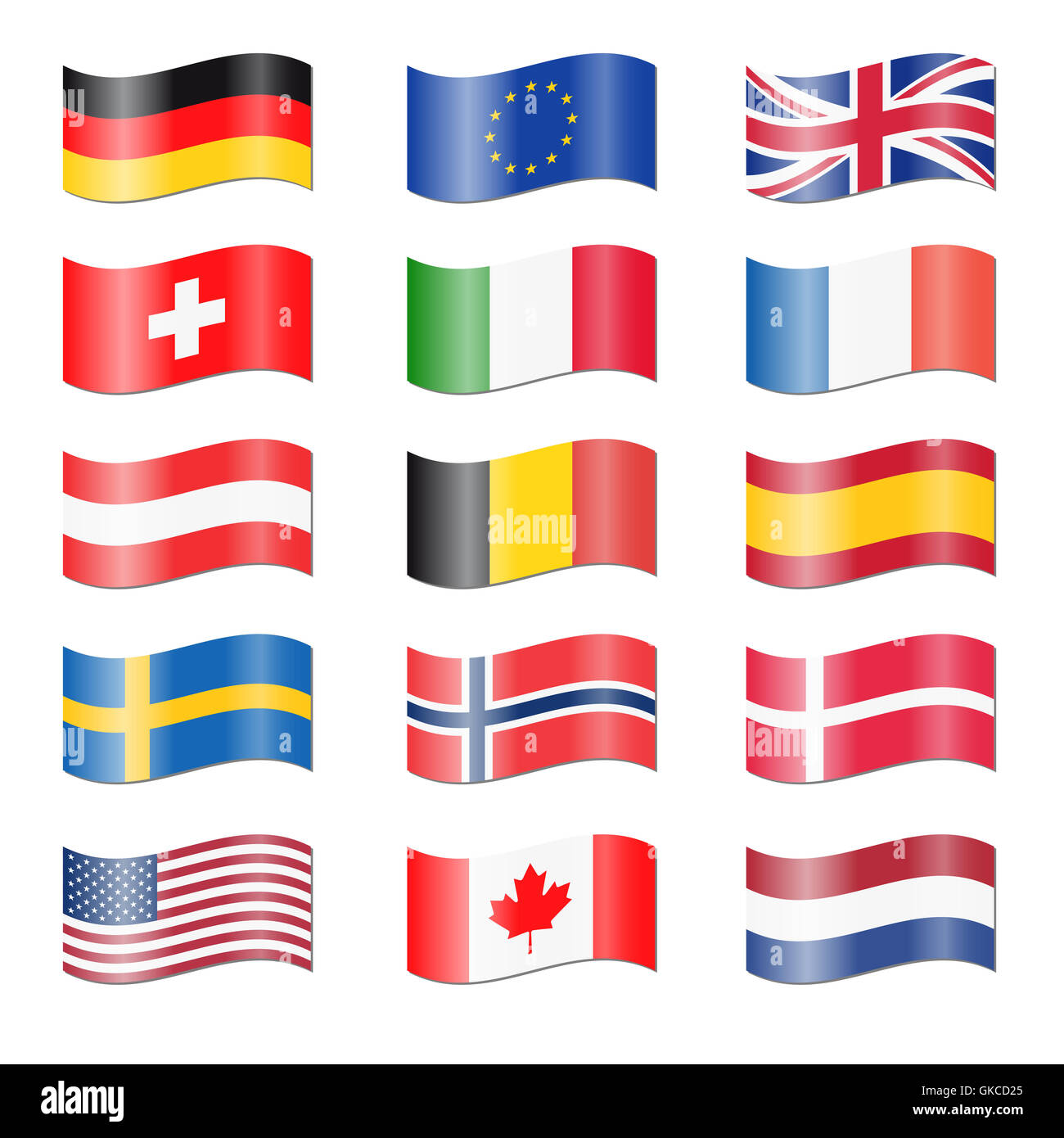 Curved flag Cut Out Stock Images & Pictures - Alamy