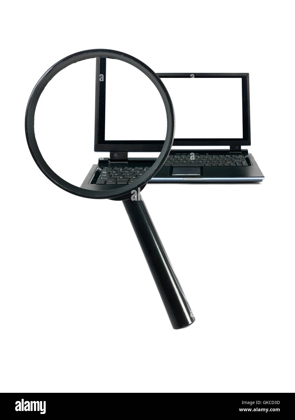 Magnifying glass looking computer hi-res stock photography and images ...