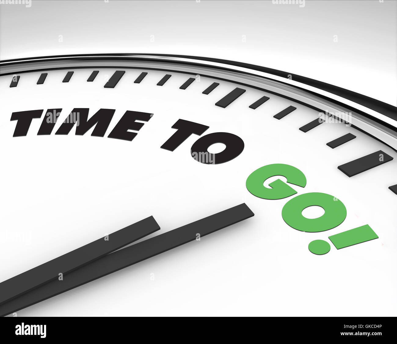 Time to Go - Clock Stock Photo - Alamy