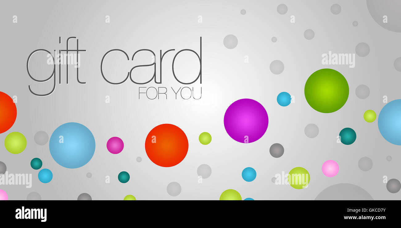 Colorful Gift Card Stock Photo - Alamy