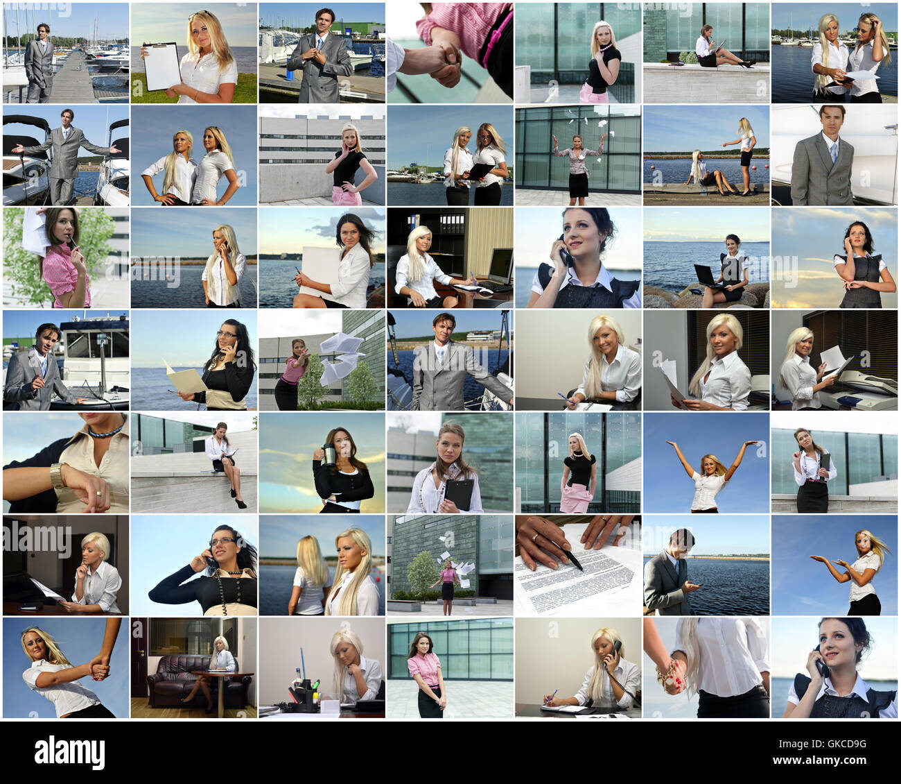 Business collage. Made of 49 photos Stock Photo - Alamy