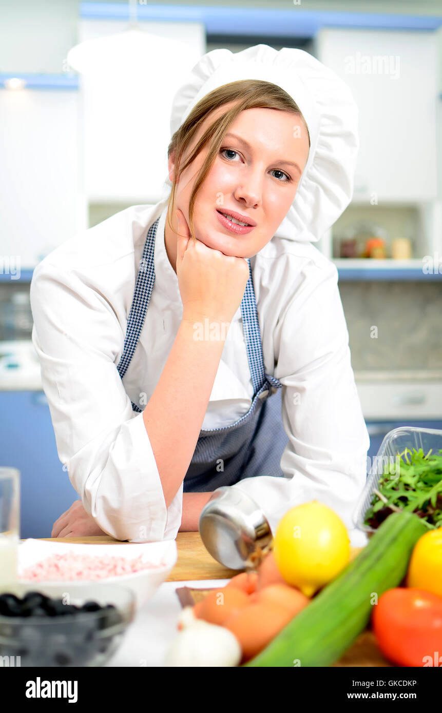 happy cook in the kitchen Stock Photo - Alamy