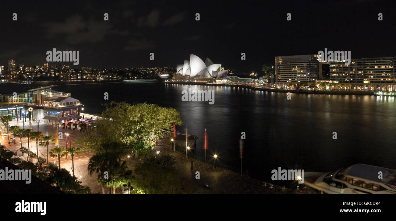 Sydney Opera House and Circular Keys at night Stock Photo - Alamy