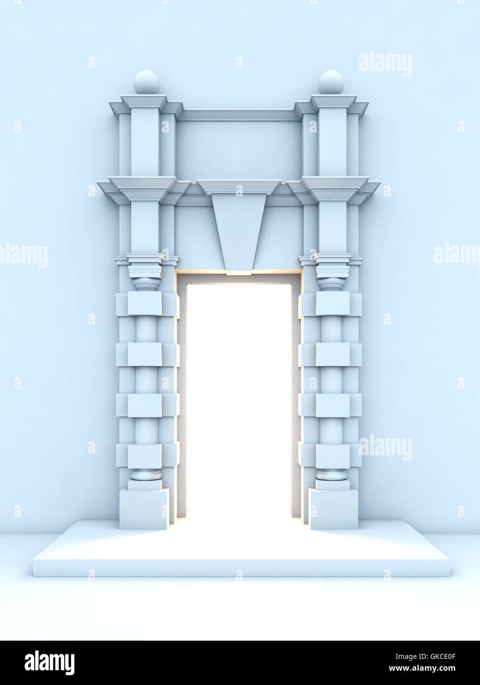 Classical portal with light inside Stock Photo - Alamy