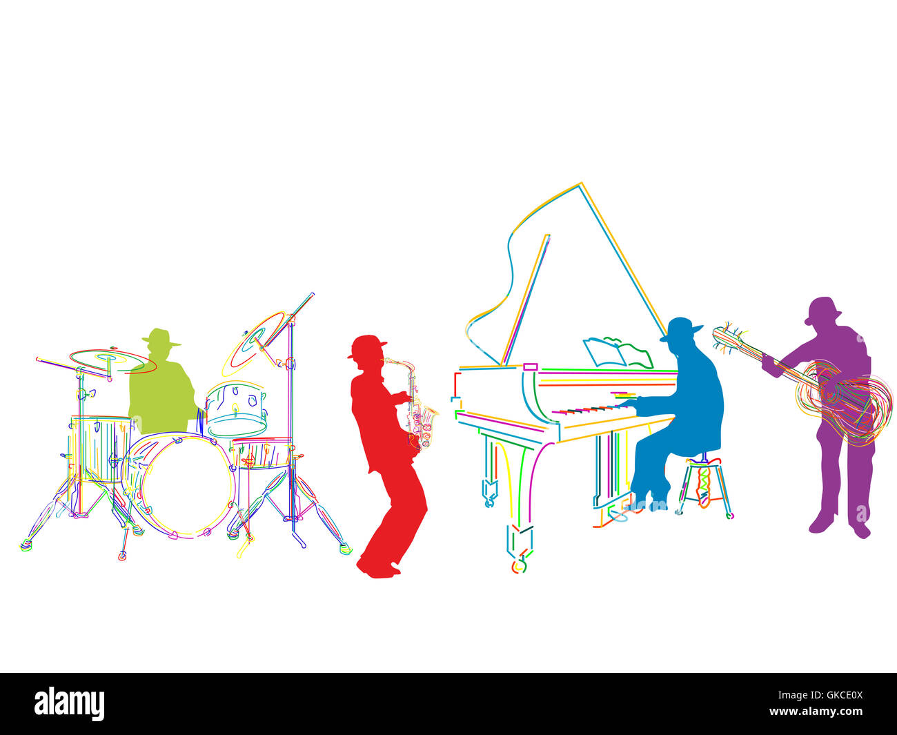 Jazz illustration Cut Out Stock Images & Pictures - Alamy