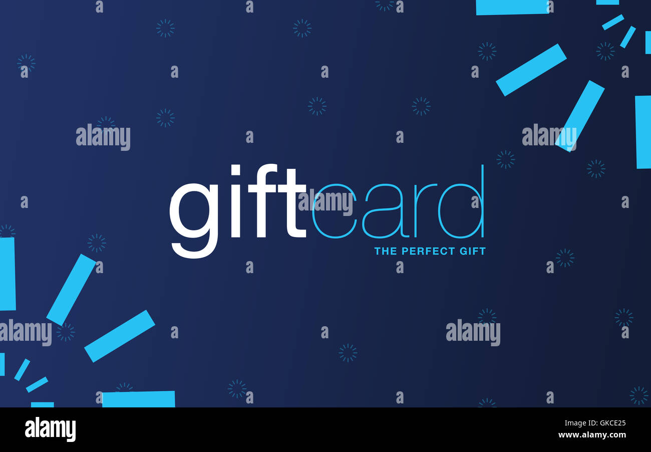 Blue Gift Card Stock Photo - Alamy