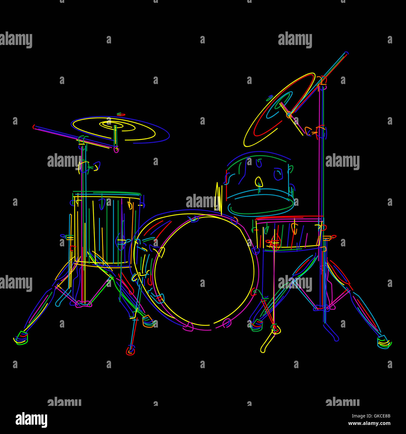 Line drawing percussion hi-res stock photography and images - Alamy