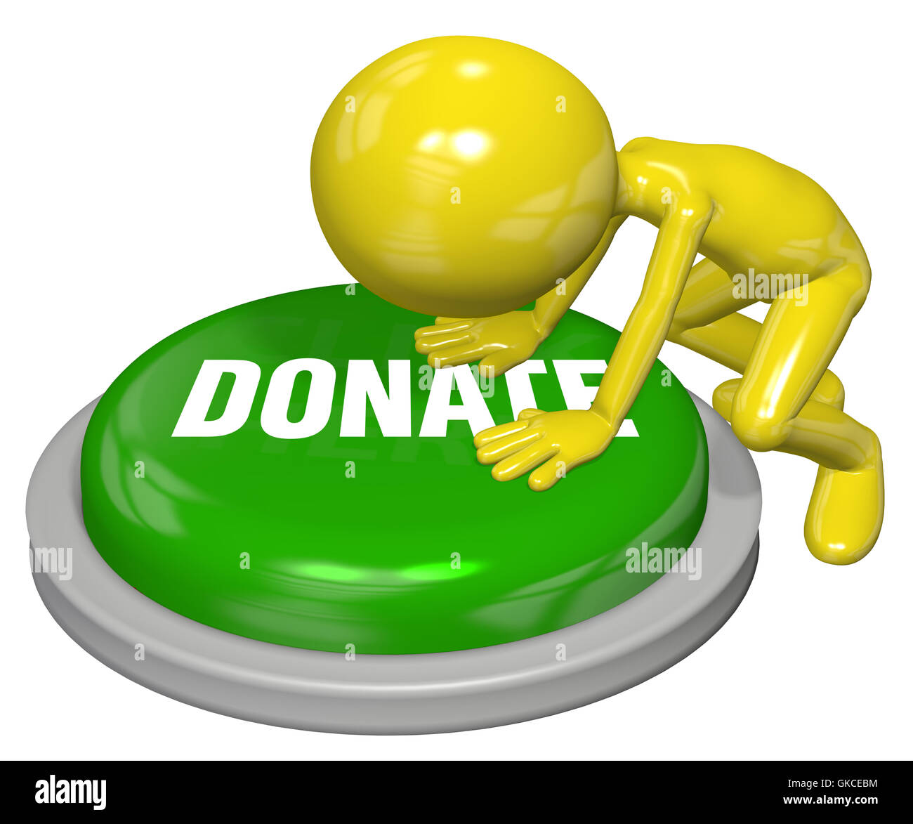 Person gives website DONATE button push Stock Photo - Alamy