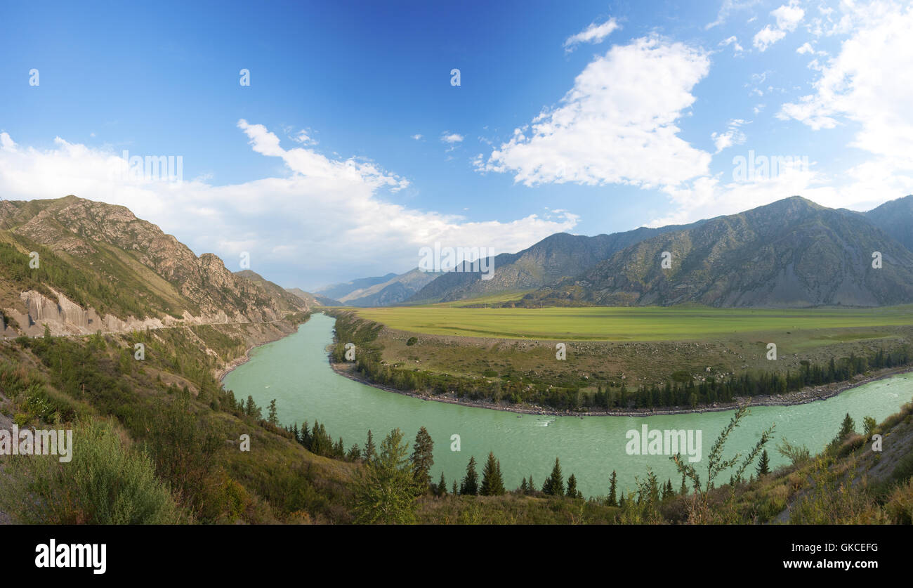 Altay mountains. river Katun. Russia Stock Photo - Alamy