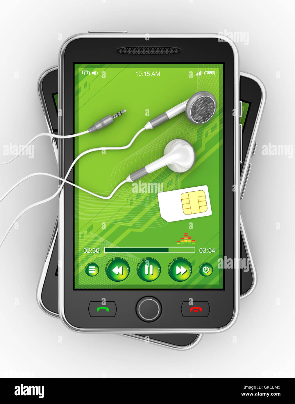 Black mobile smart phone Stock Photo - Alamy