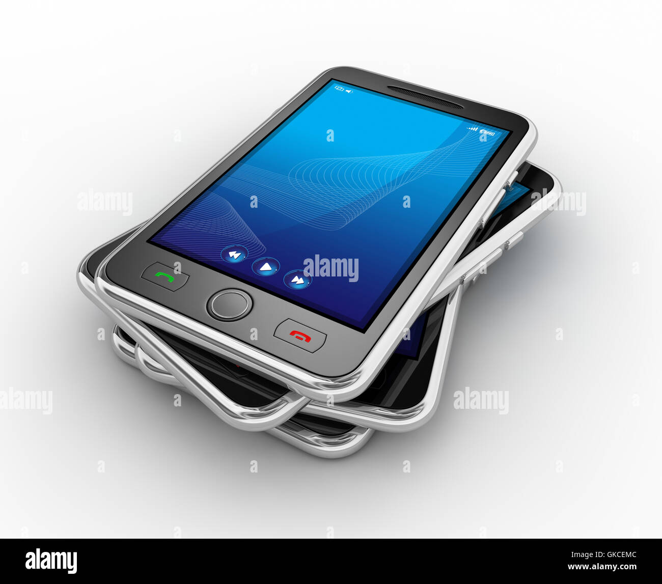 Black mobile smart phone Stock Photo - Alamy