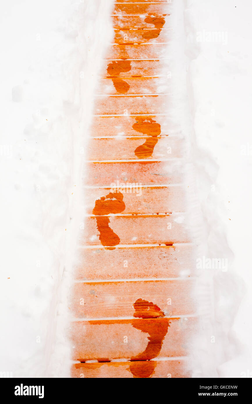 Human foot prints Stock Photo - Alamy